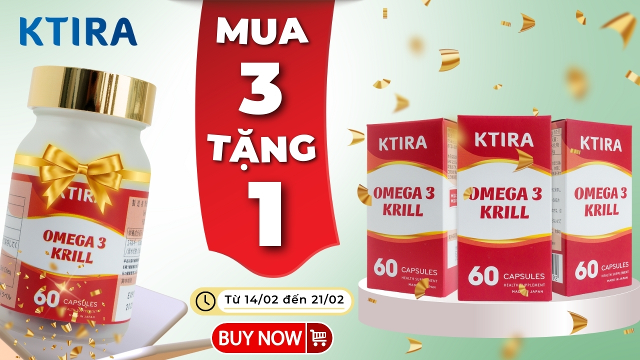 🔔CHƯƠNG TRÌNH MUA 3 TẶNG 1 OMEGA 3 KRILL CHÍNH THỨC BẮT ĐẦU🔔 - KTIRA Nhật Bản